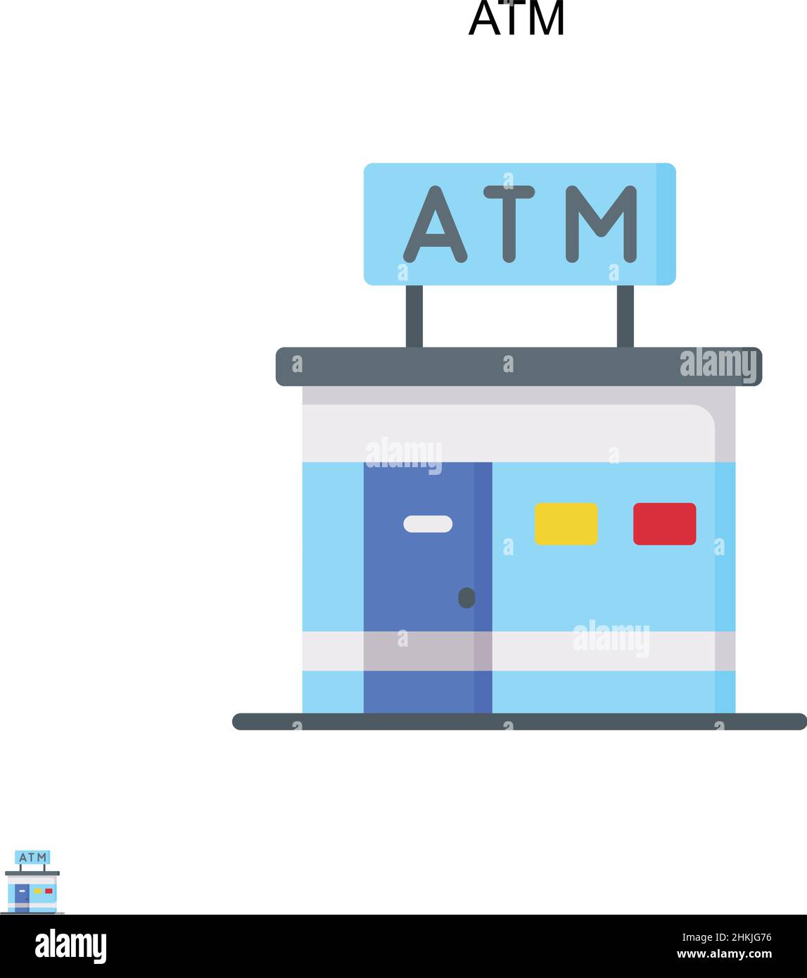 Atm Simple vector icon. Illustration symbol design template for web ...