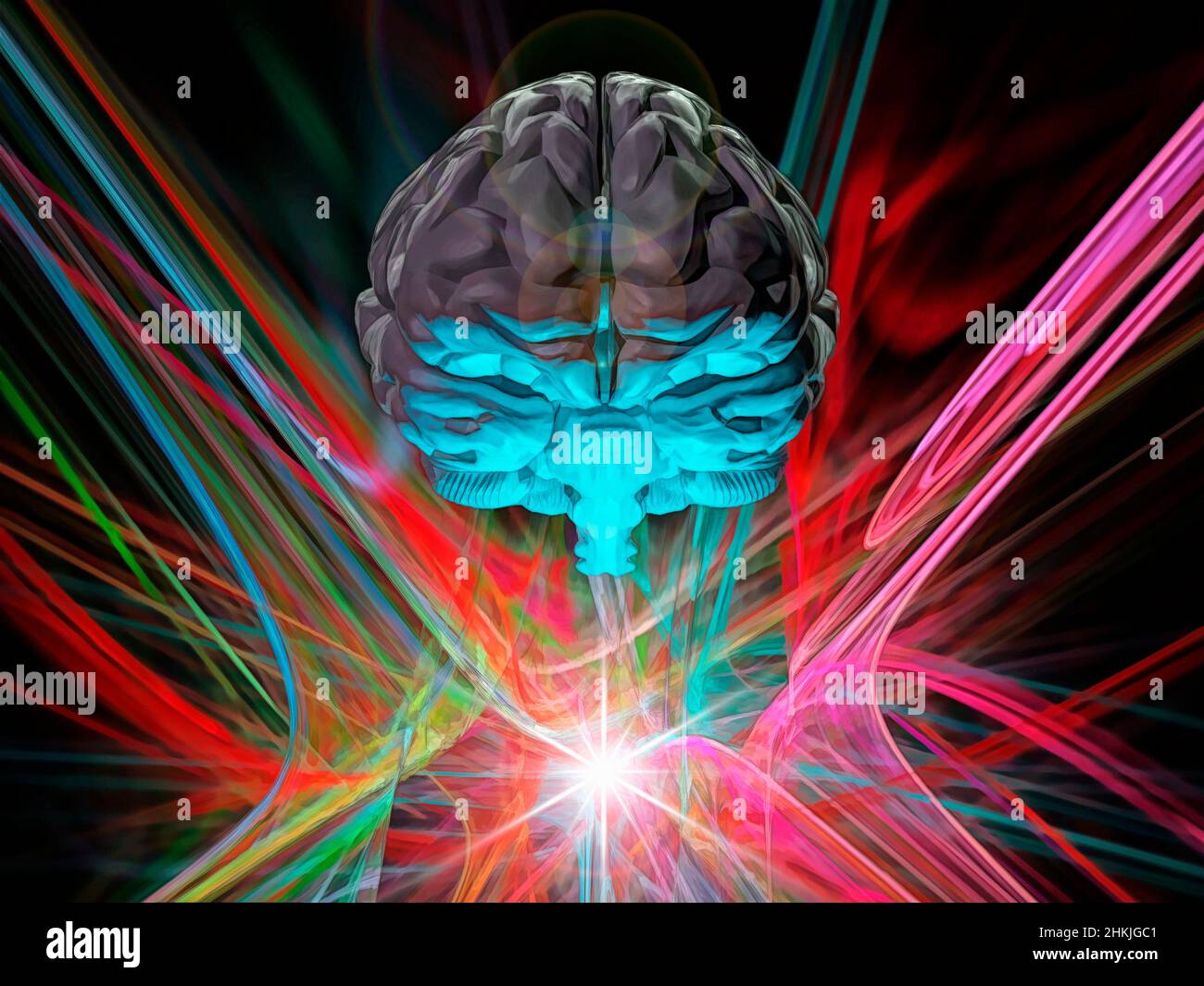 Brain activity, conceptual illustration Stock Photo - Alamy
