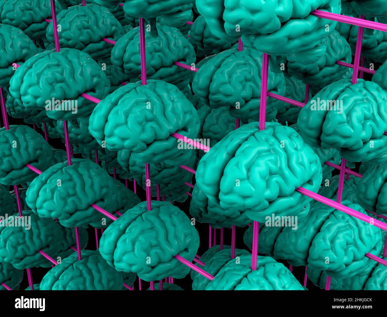 Brain grid, conceptual Illustration Stock Photo - Alamy