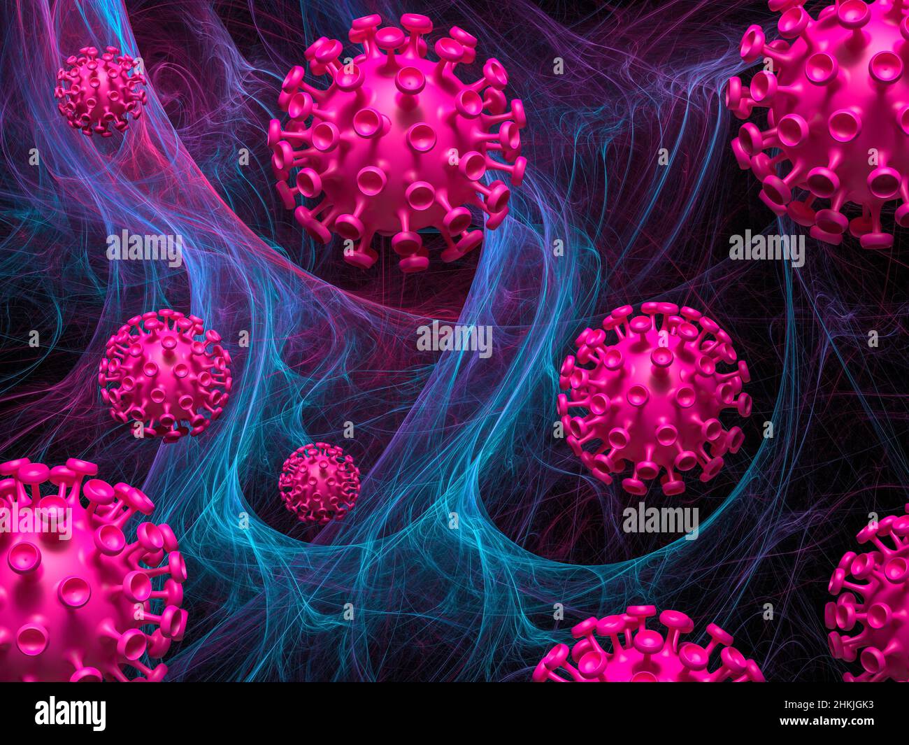 Virus capsid scene, illustration Stock Photo - Alamy