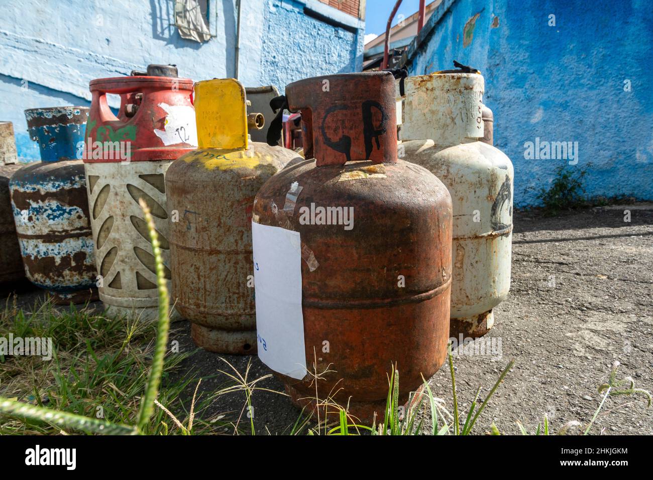 Domestic gas supply crisis in Venezuela Stock Photo - Alamy