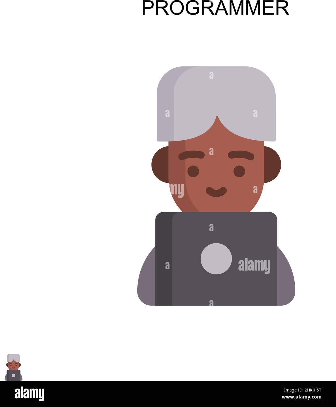 Programmer Simple vector icon. Illustration symbol design template for ...