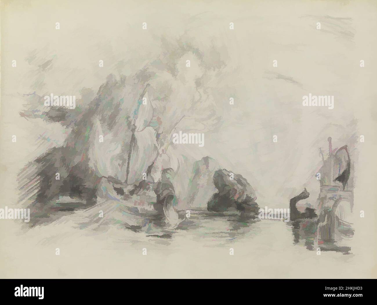 Art inspired by Odysseus mocking Polyphemus, James Ensor, 1880, drawing ...