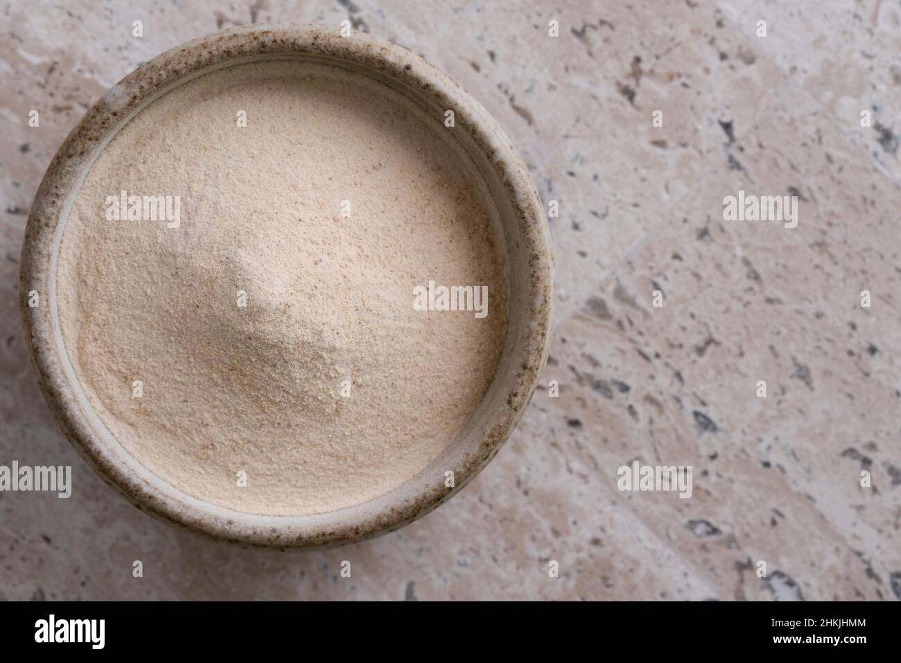 Vegan Protein Powder in a Bowl Stock Photo - Alamy