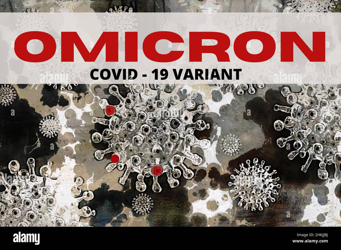 Covid-19 Omicron variant, conceptual illustration Stock Photo - Alamy