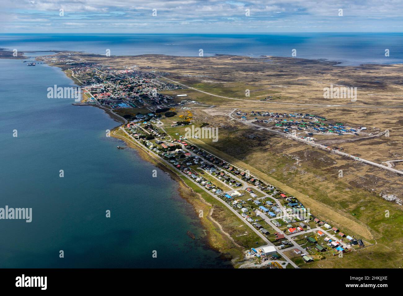 Stanley, Falkland Islands, aerial photograph Stock Photo - Alamy