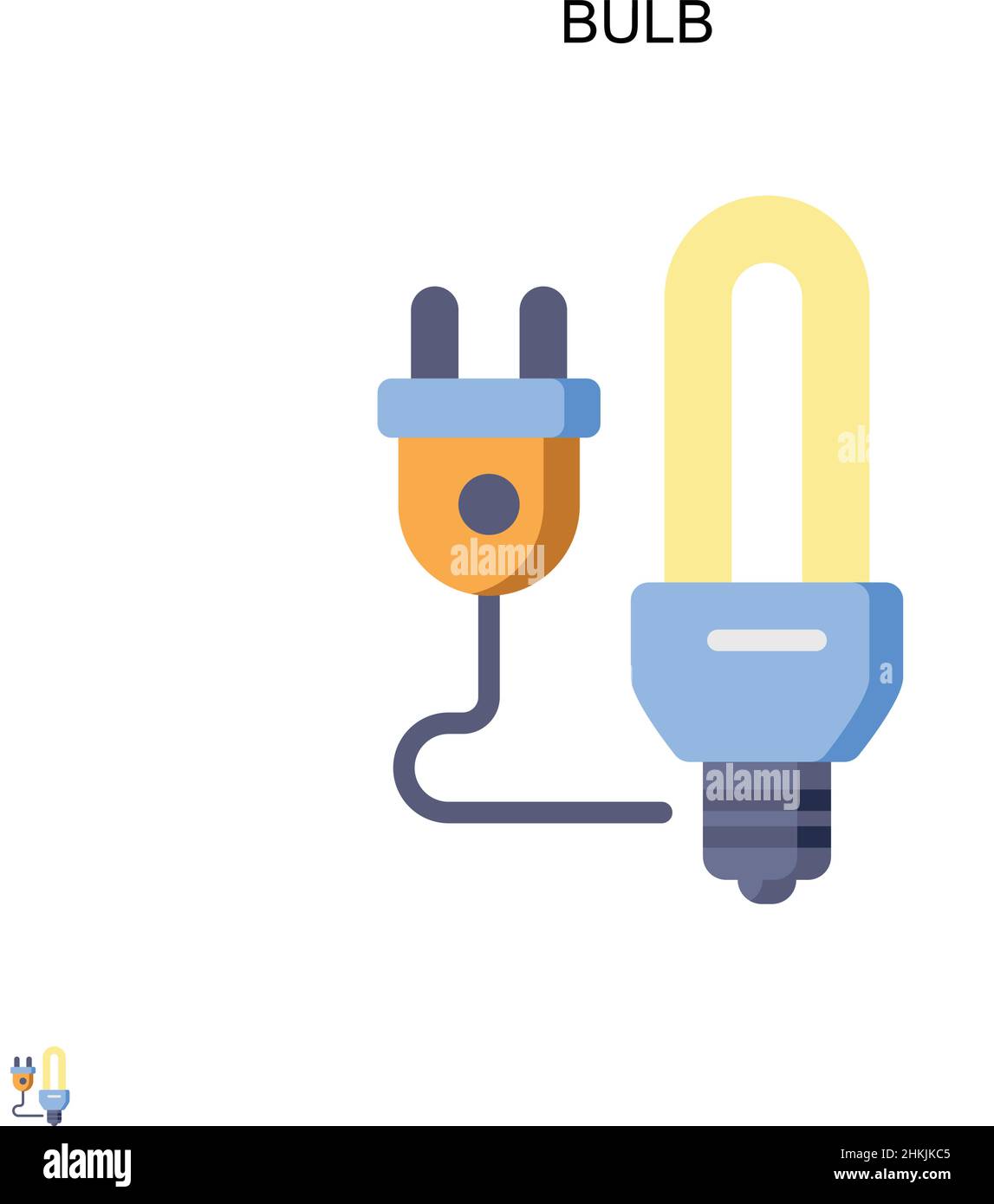 Bulb Simple vector icon. Illustration symbol design template for web ...