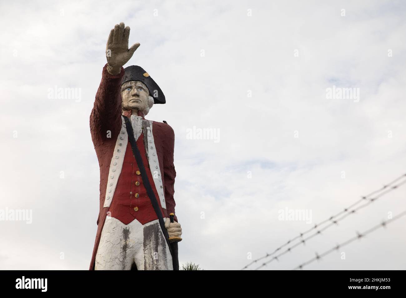 Controversial huge statue of Captain James Cook on the Captain Cook ...