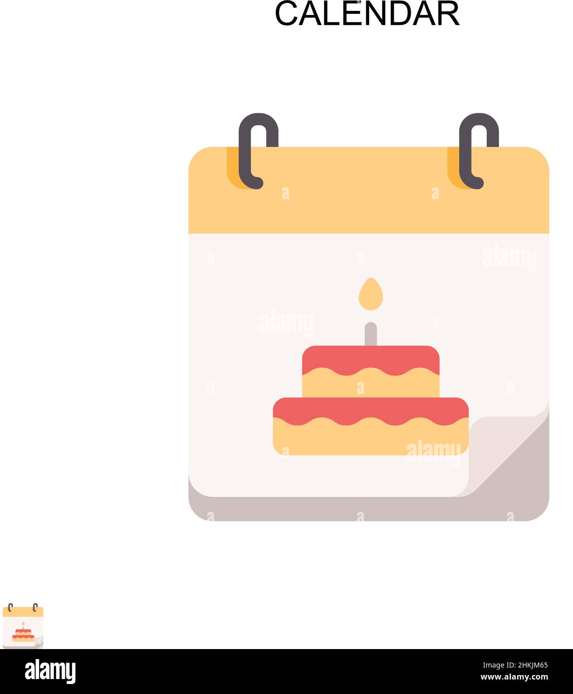 Calendar Simple vector icon. Illustration symbol design template for ...