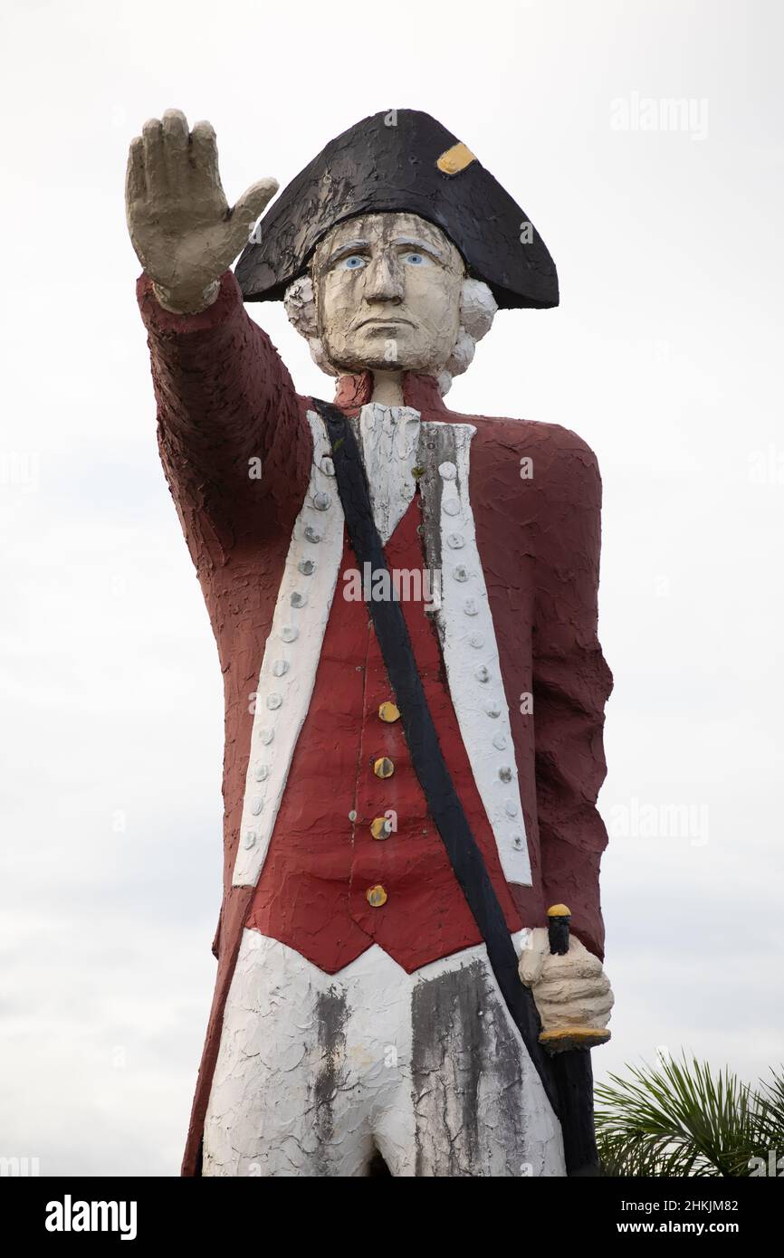 Controversial huge statue of Captain James Cook on the Captain Cook ...