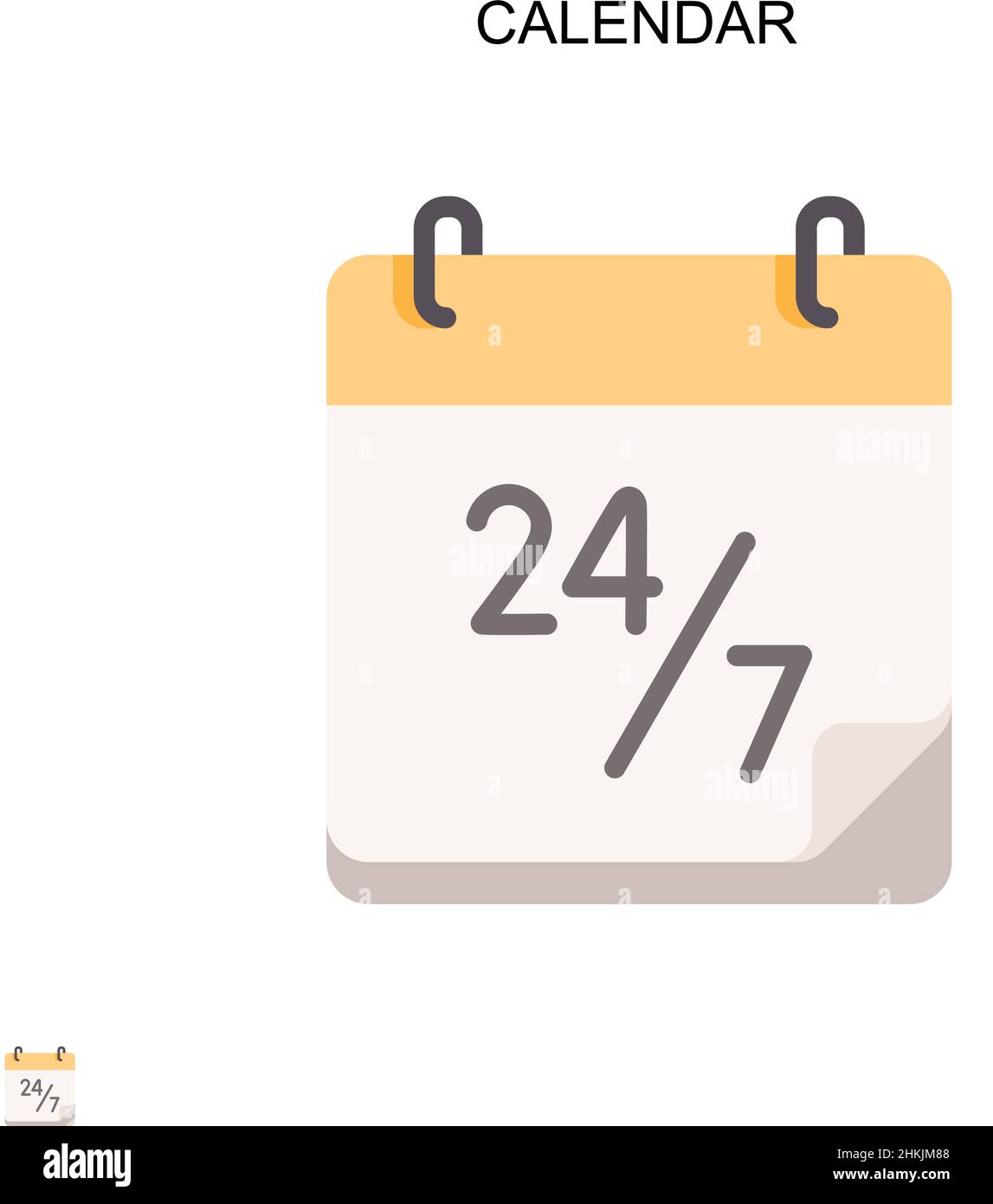 Calendar Simple vector icon. Illustration symbol design template for ...