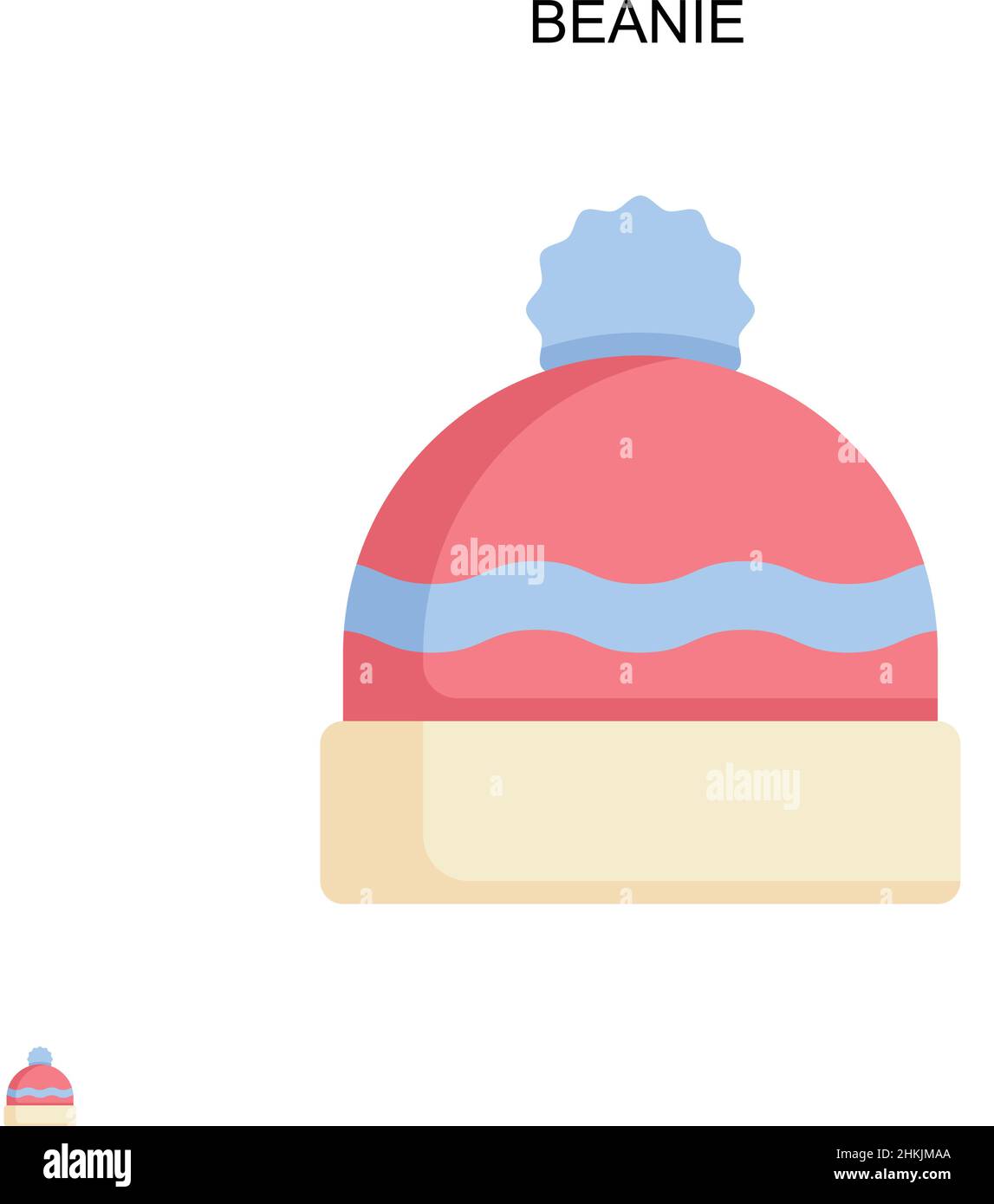 Beanie Simple vector icon. Illustration symbol design template for web ...