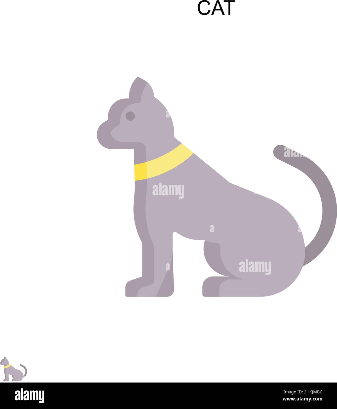 Cat Simple vector icon. Illustration symbol design template for web ...
