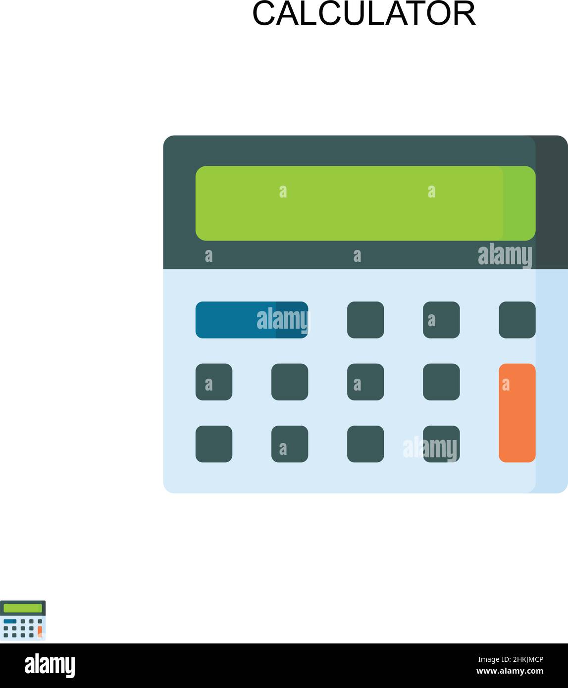 Calculator Simple vector icon. Illustration symbol design template for ...