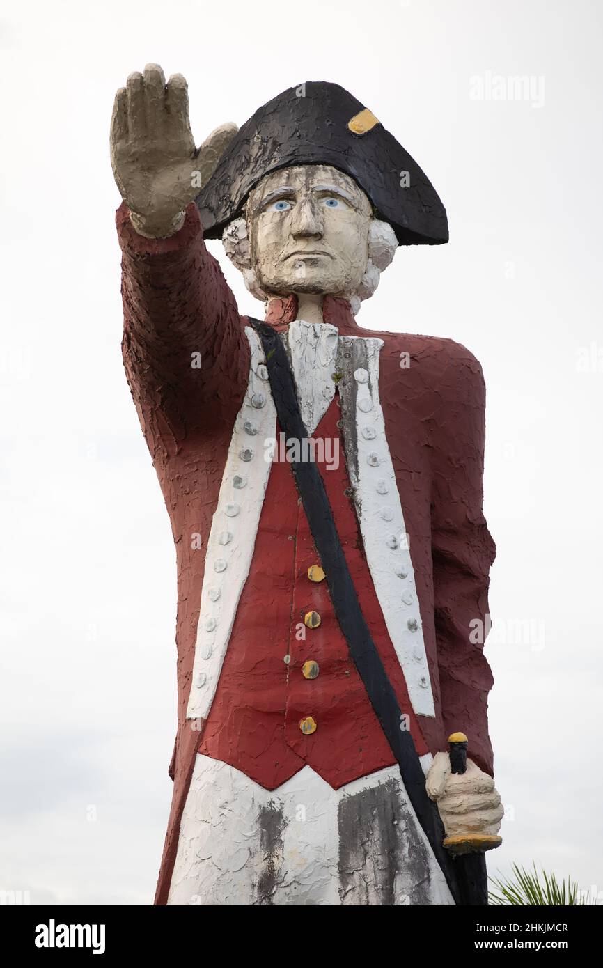 Controversial huge statue of Captain James Cook on the Captain Cook ...