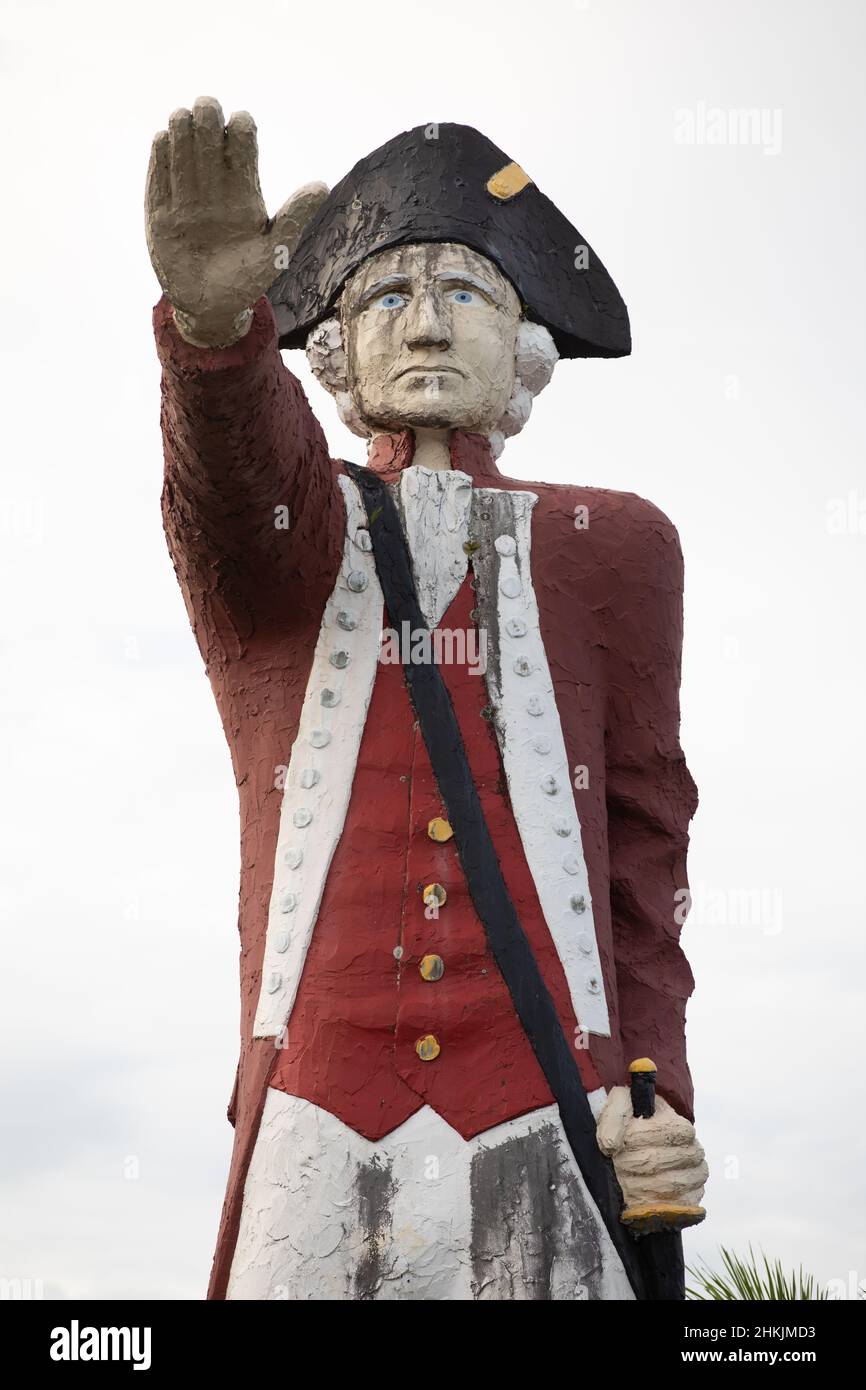 Controversial huge statue of Captain James Cook on the Captain Cook ...