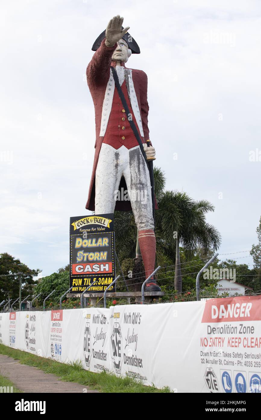 Controversial huge statue of Captain James Cook on the Captain Cook ...