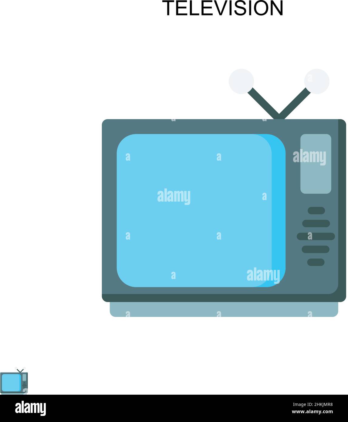 Television Simple vector icon. Illustration symbol design template for ...