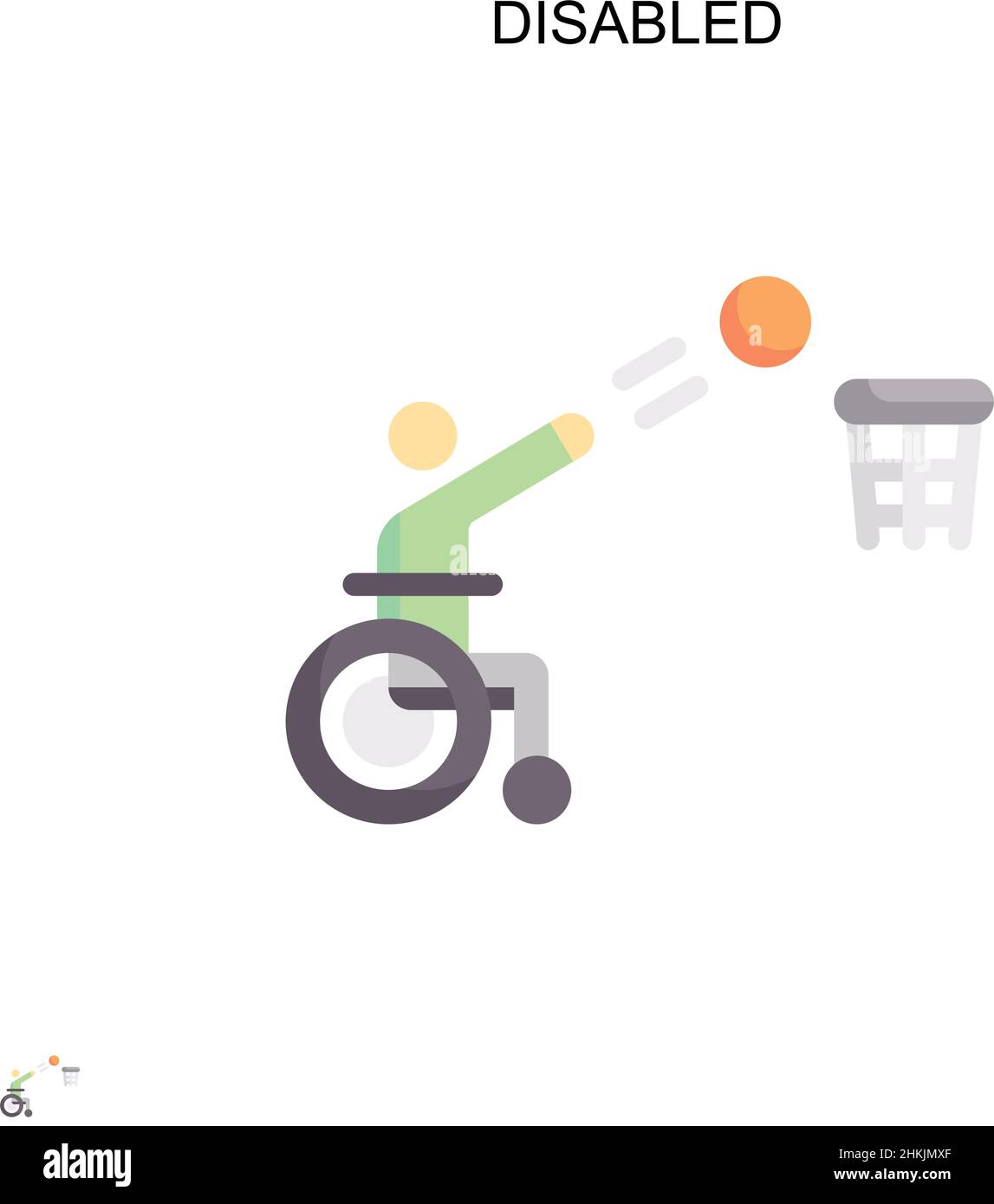 Disabled Simple vector icon. Illustration symbol design template for ...