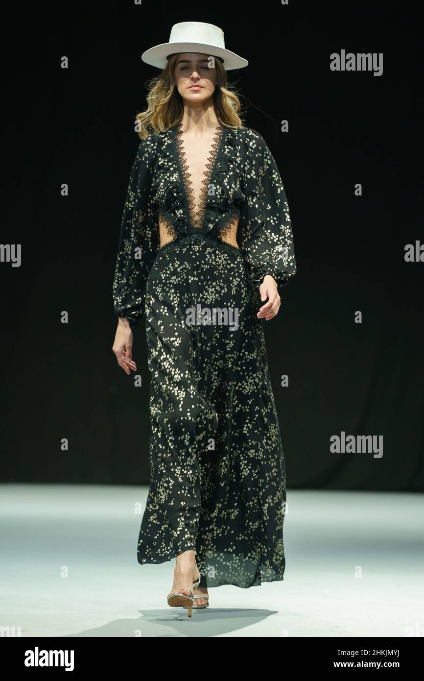 Madrid, Spain. 04th Feb, 2022. A model walks the runway designed by the adlib ibiza fashion show ...
