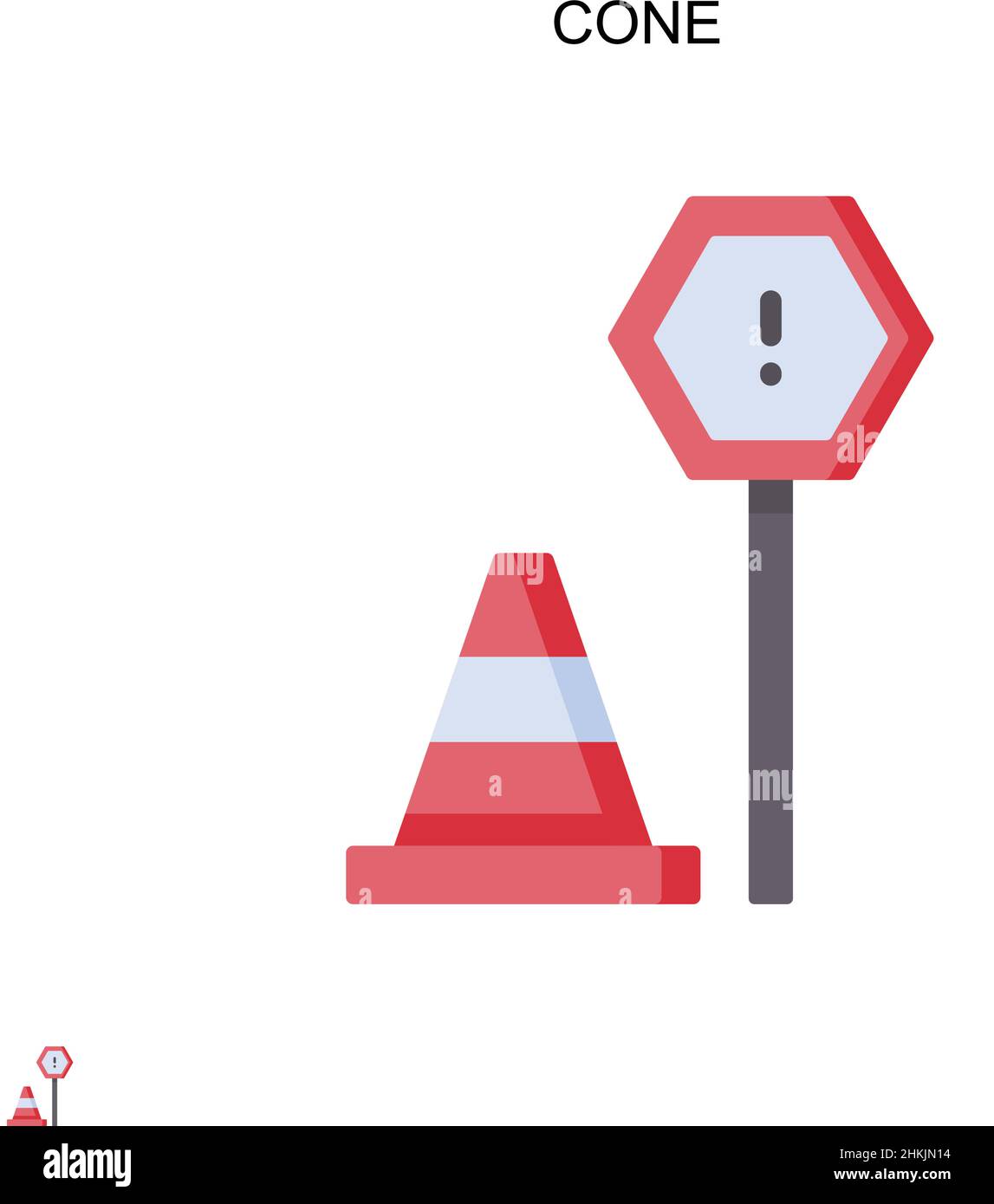 Cone Simple vector icon. Illustration symbol design template for web ...