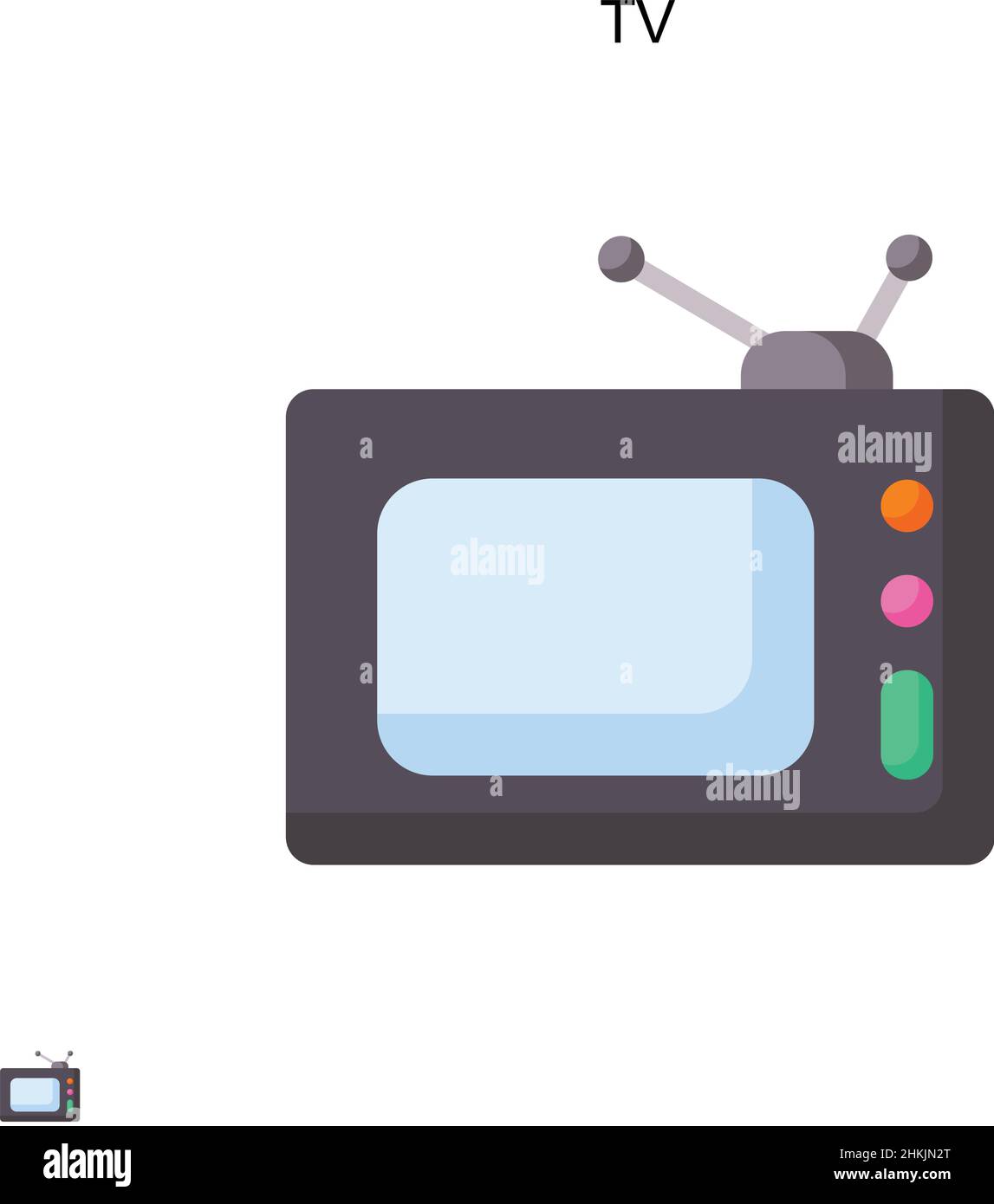 Tv Simple vector icon. Illustration symbol design template for web ...