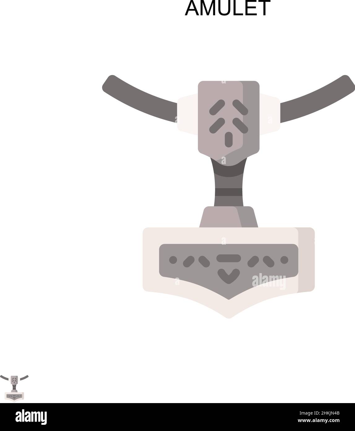 Amulet Simple Vector Icon Illustration Symbol Design Template For Web