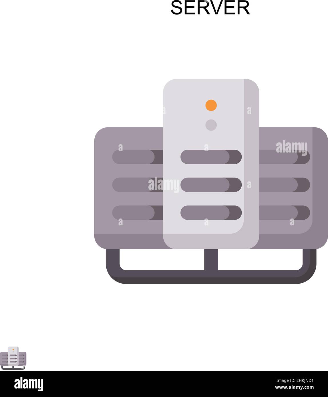 Server Simple vector icon. Illustration symbol design template for web ...