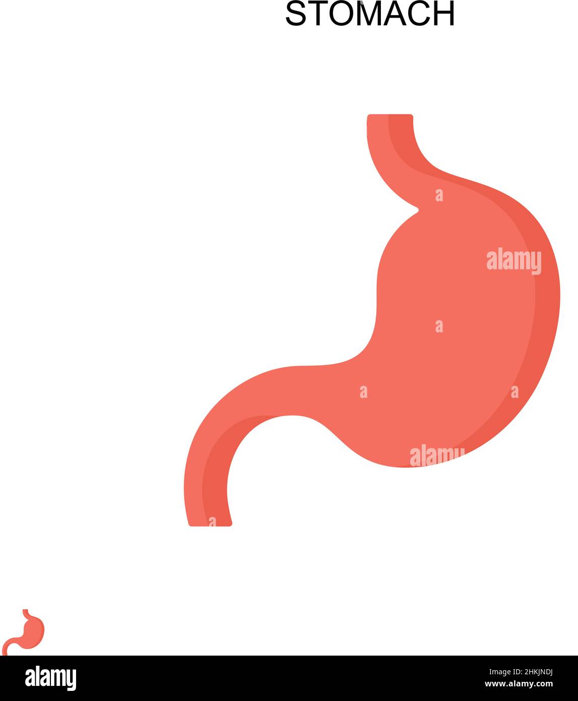 Stomach Simple vector icon. Illustration symbol design template for web ...