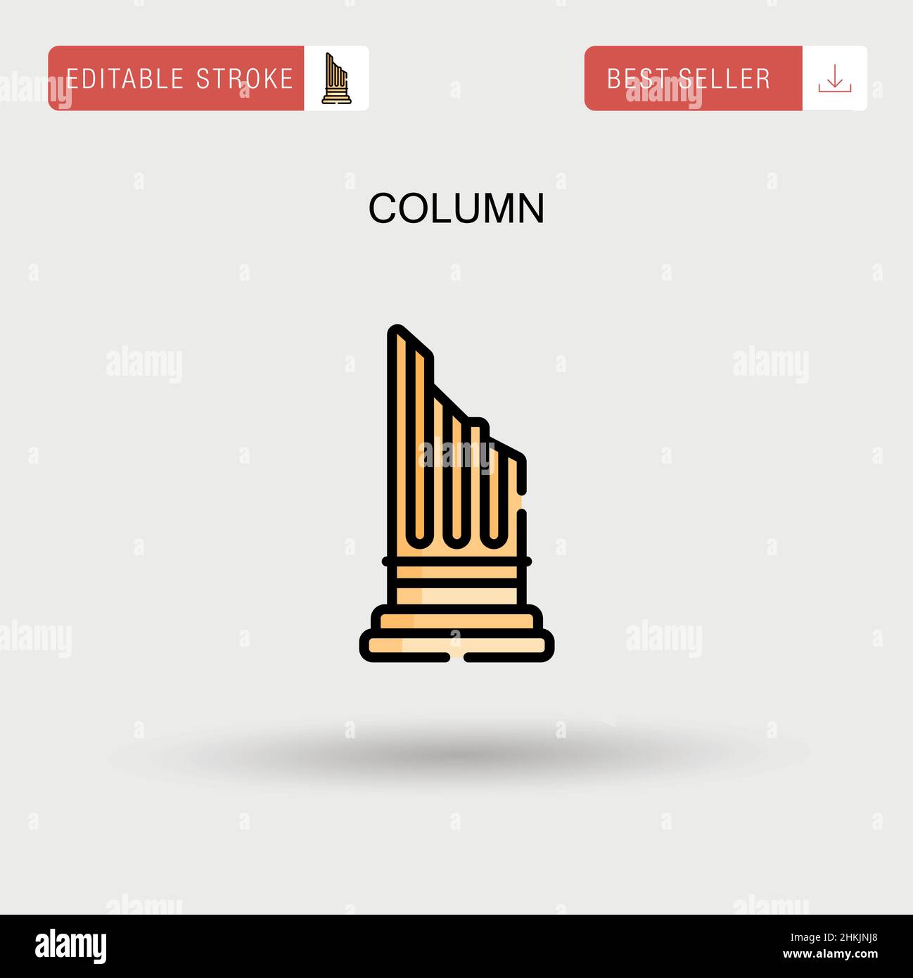 Column Simple vector icon Stock Vector Image & Art - Alamy