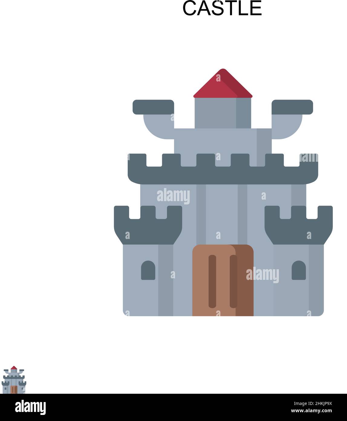 Castle Simple vector icon. Illustration symbol design template for web ...