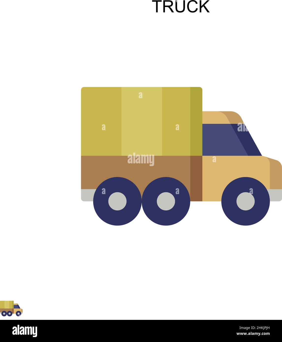 Truck Simple vector icon. Illustration symbol design template for web ...