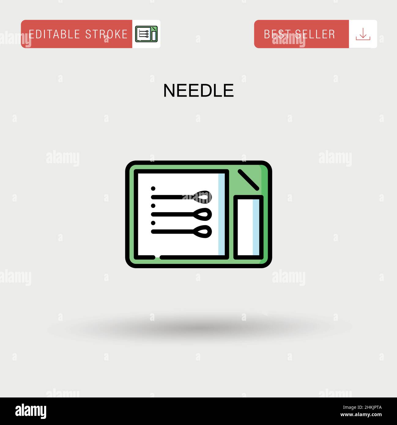 Needle Simple vector icon Stock Vector Image & Art - Alamy