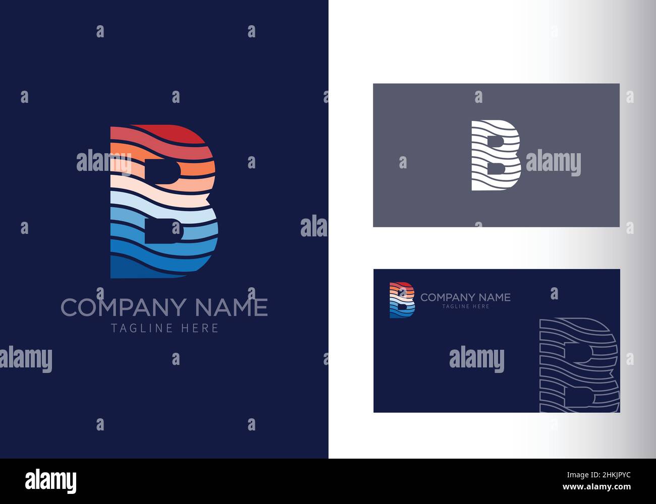 B letter with ocean waves and sunset beach vibes. Font style, vector ...