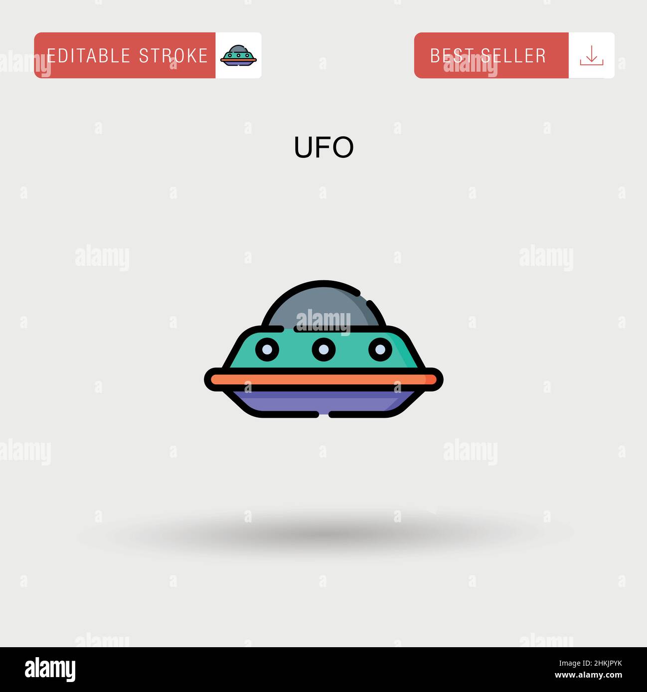 Ufo Simple vector icon Stock Vector Image & Art - Alamy