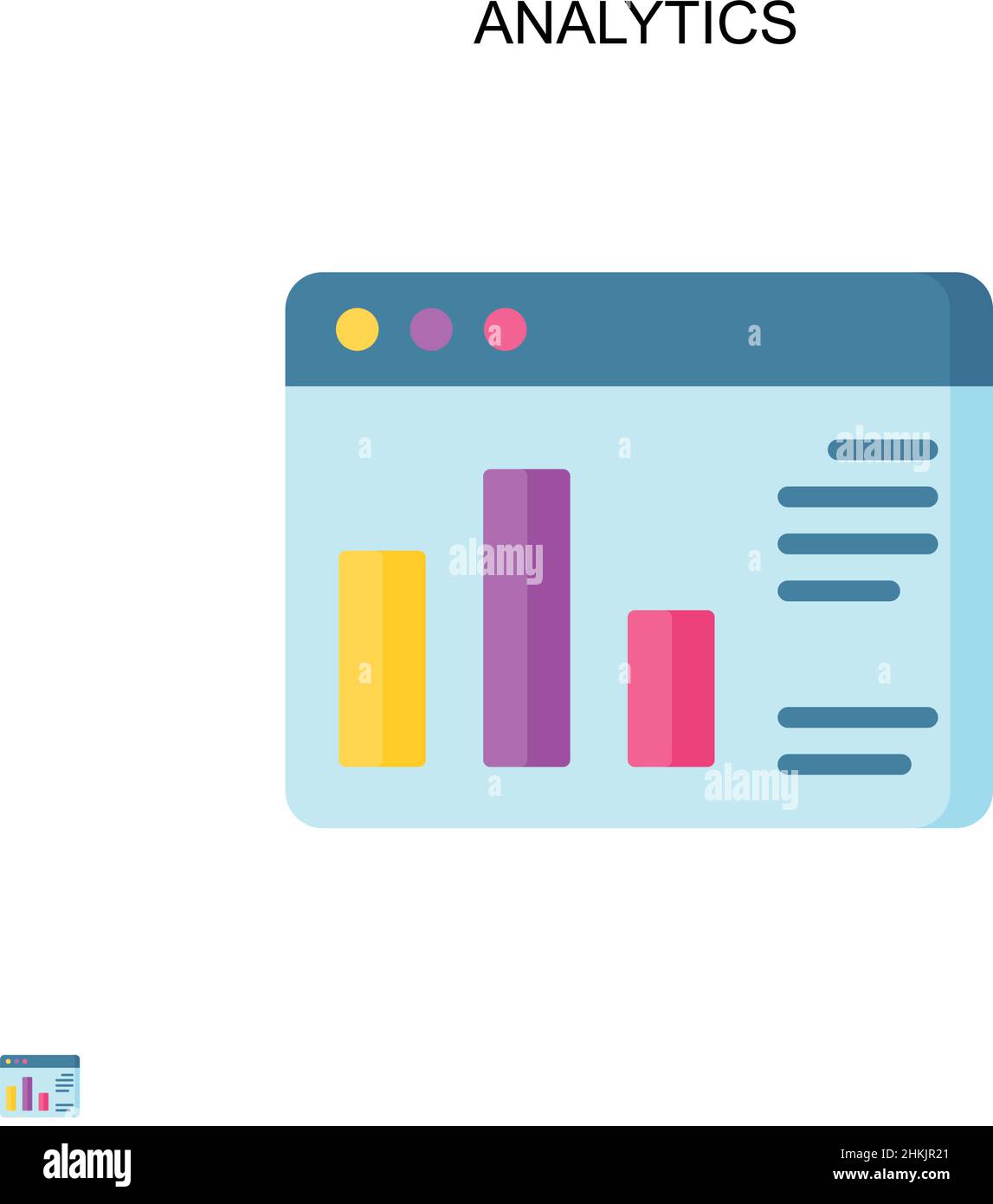 Analytics Simple vector icon. Illustration symbol design template for ...