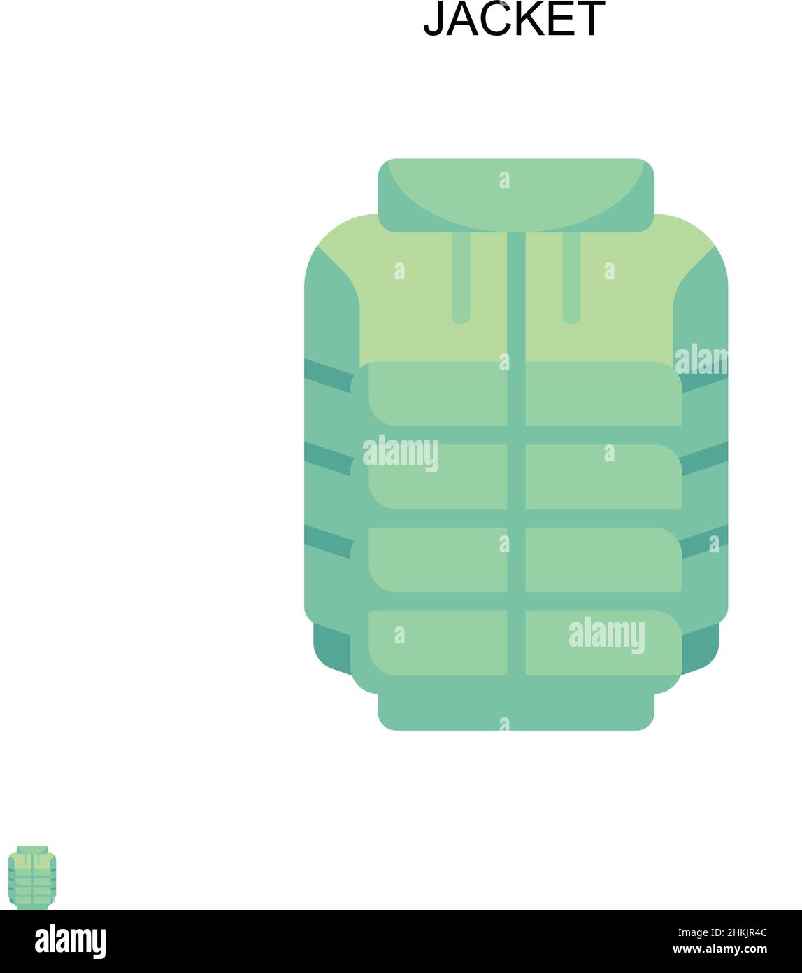 Jacket Simple vector icon. Illustration symbol design template for web ...