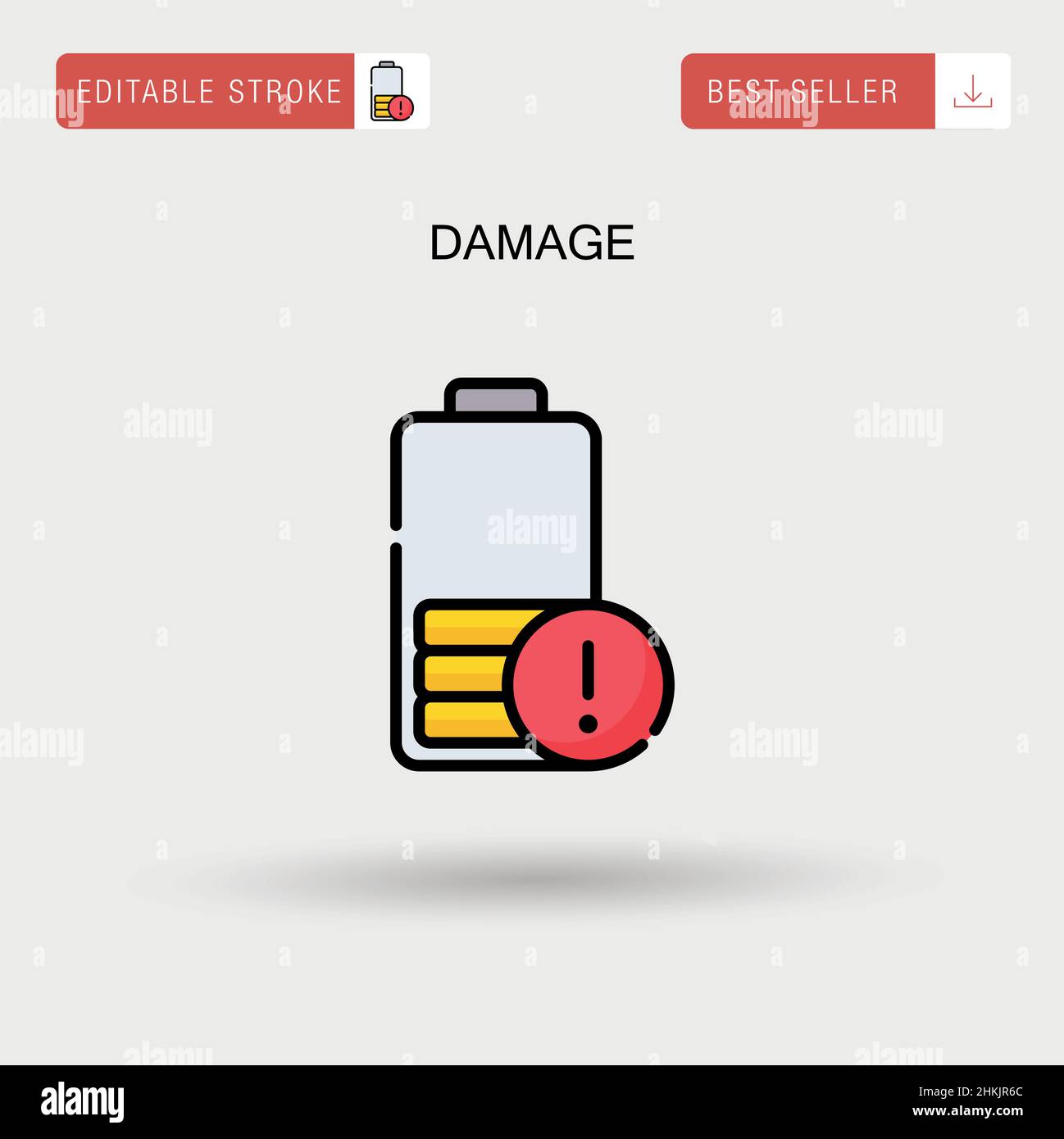 Damage Simple vector icon Stock Vector Image & Art - Alamy