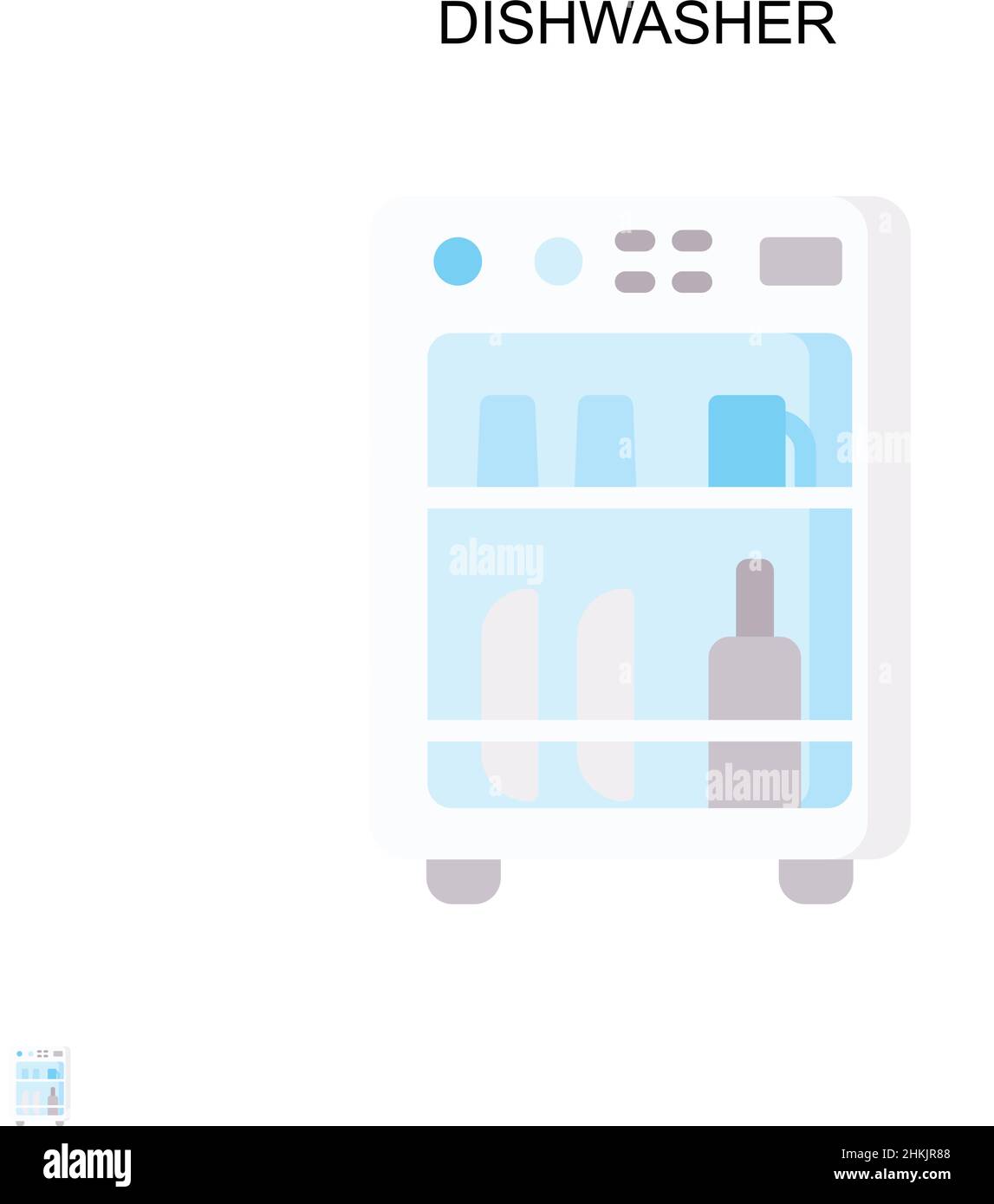 Dishwasher Simple vector icon. Illustration symbol design template for ...