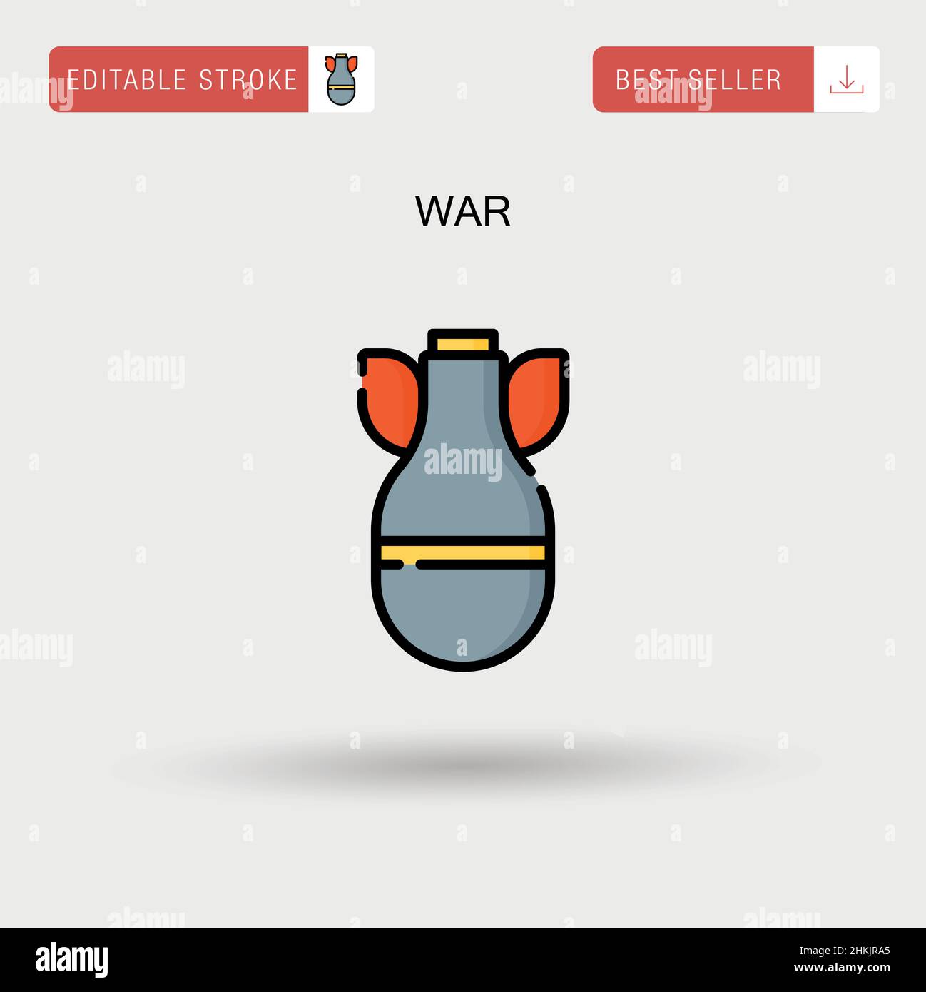 War Simple vector icon Stock Vector Image & Art - Alamy