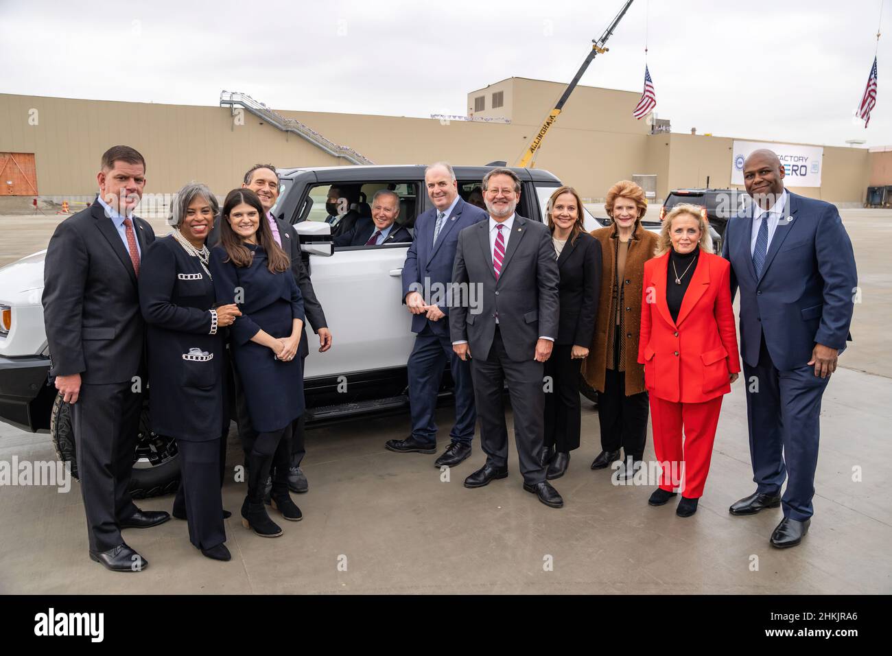 President Joe Biden gets an overview and test drives the Hummer EV ...