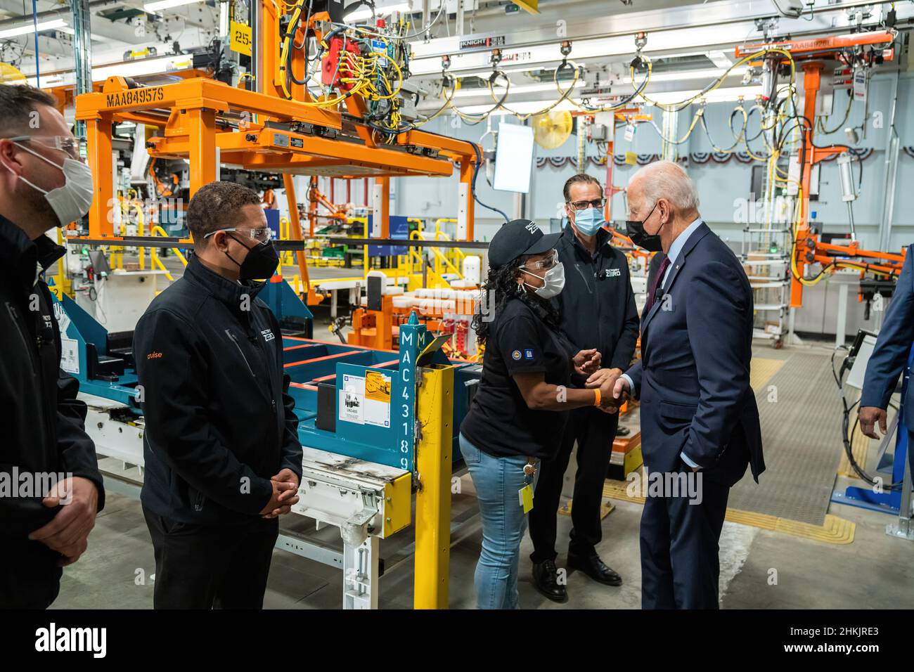 President Joe Biden tours the General Motors’ Factory ZERO Facility in ...