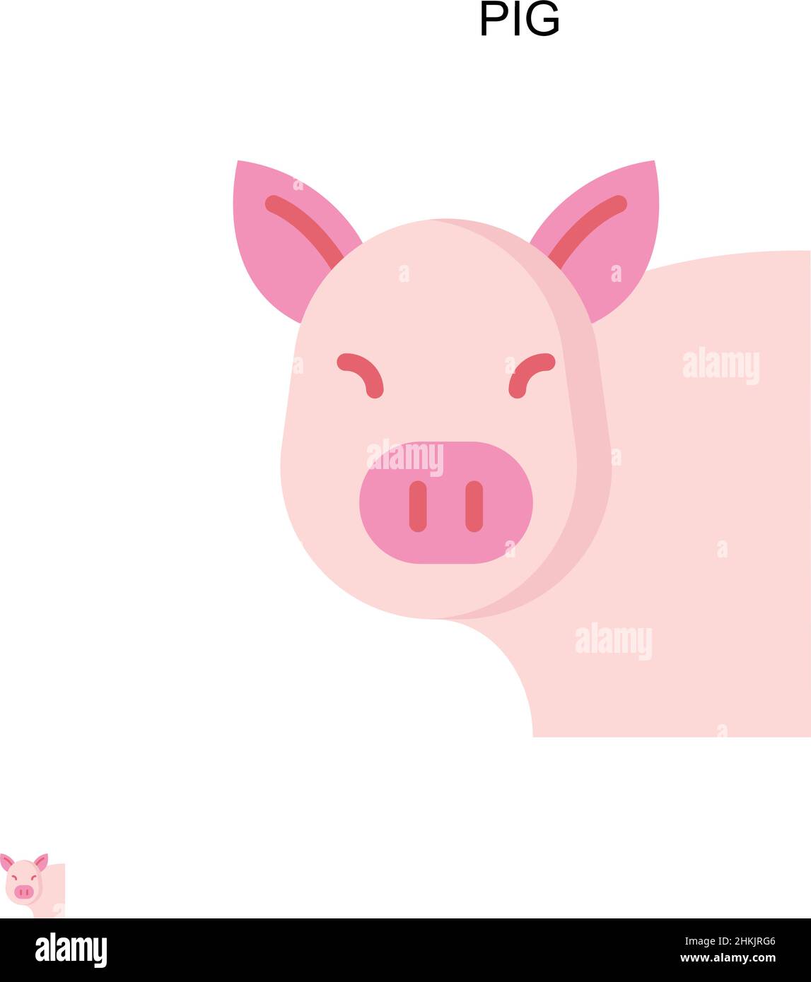 Simple cartoon pigs hi-res stock photography and images - Alamy