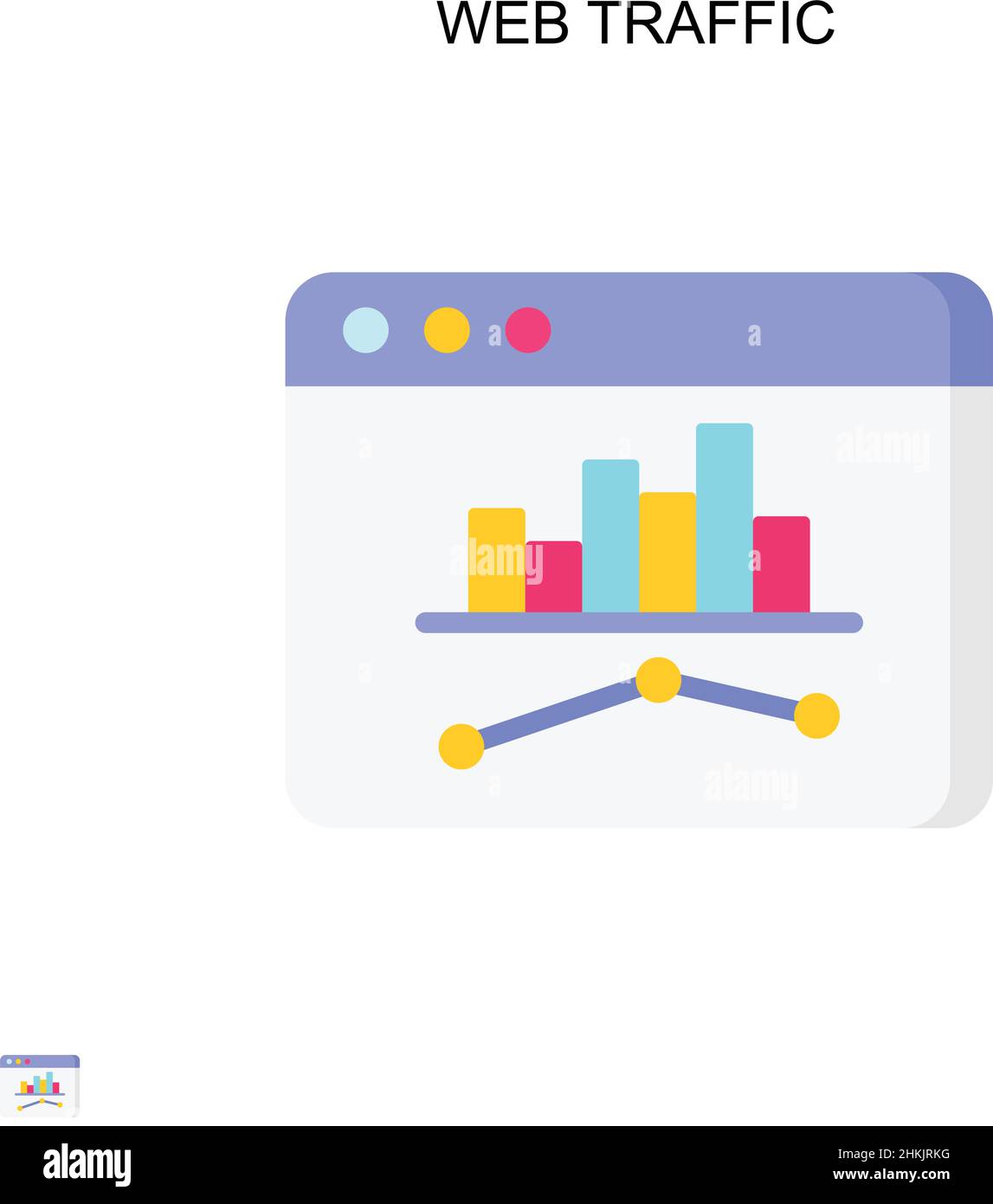 Web traffic Simple vector icon. Illustration symbol design template for ...