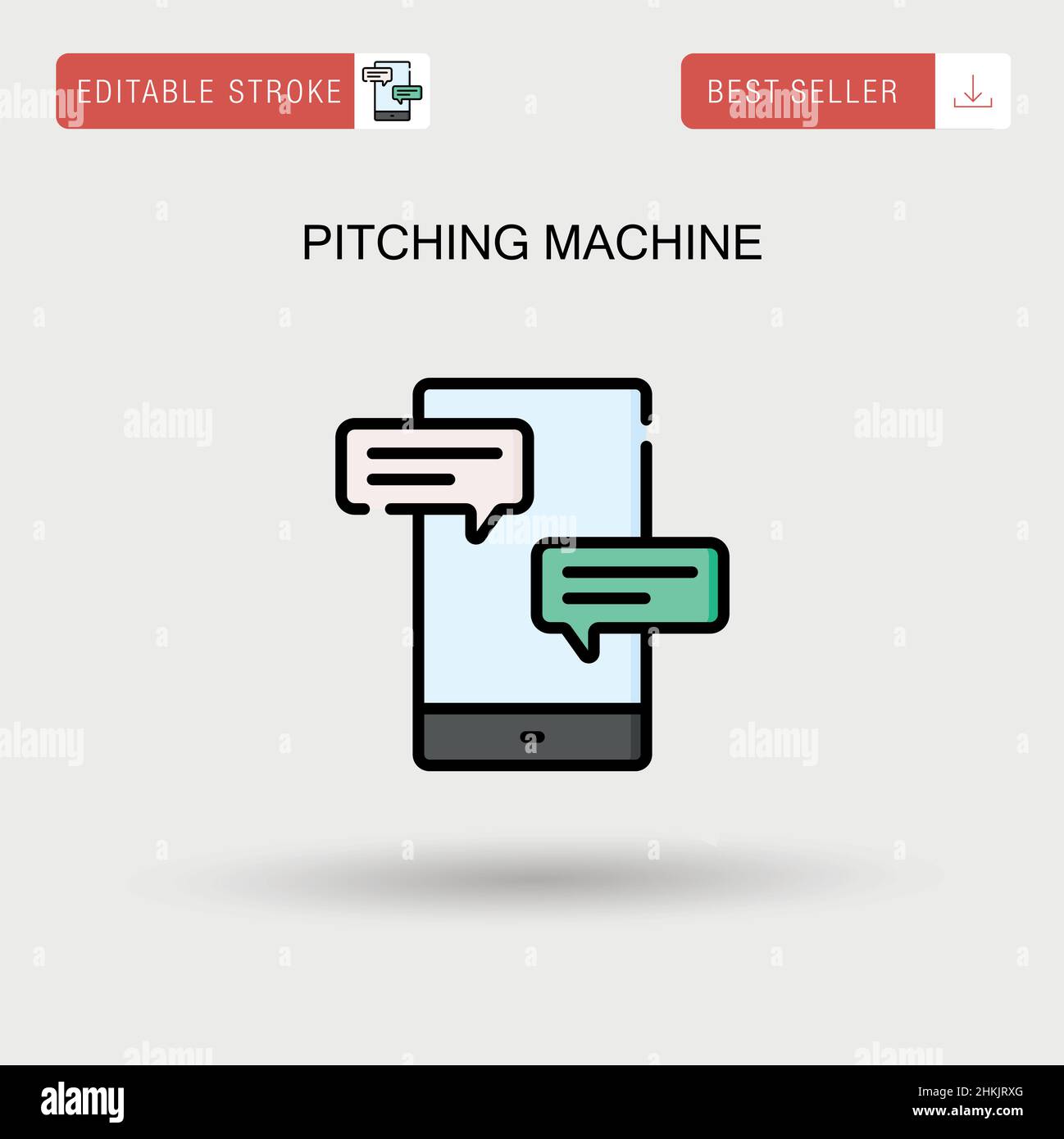 Pitching machine Simple vector icon Stock Vector Image & Art - Alamy