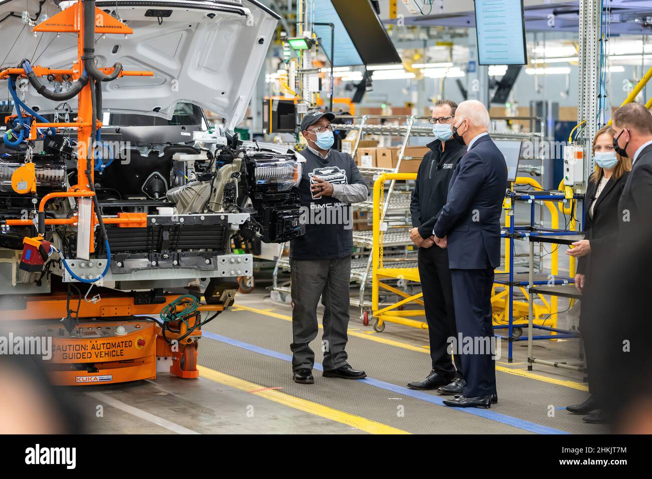 President Joe Biden tours the General Motors’ Factory ZERO Facility in ...
