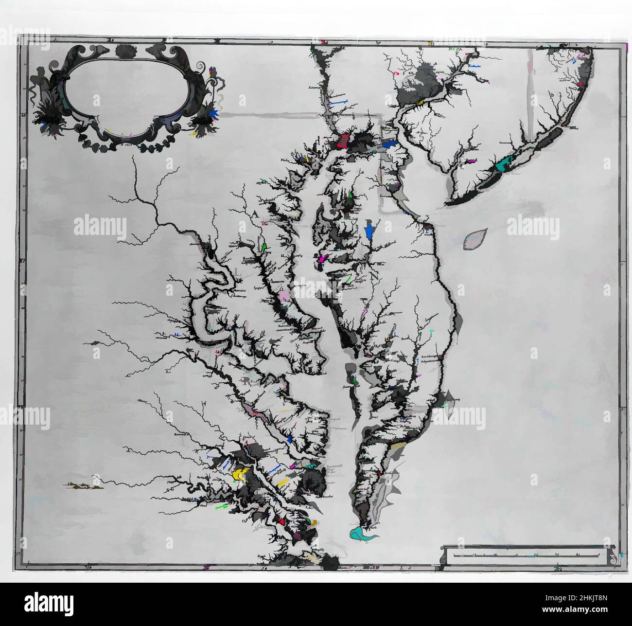 Art inspired by A New Map of Virginia, Maryland, and the Improved Parts ...