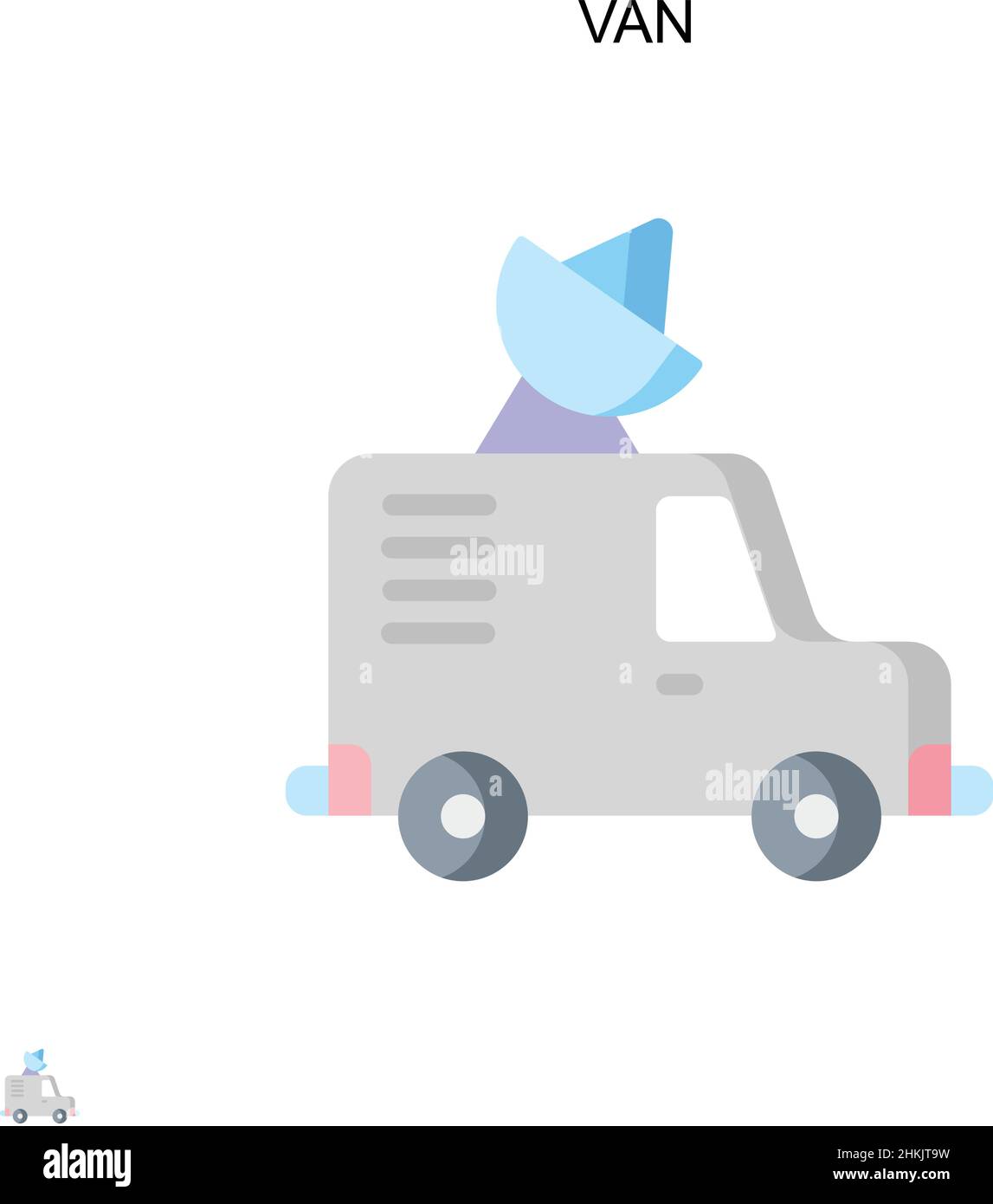 Van Simple vector icon. Illustration symbol design template for web ...