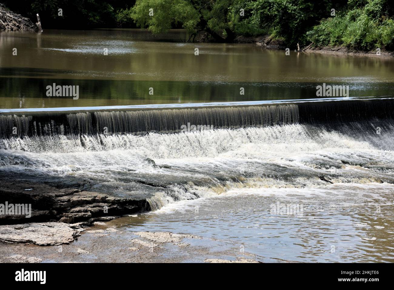 Waterfall on Caney River Stock Photo - Alamy