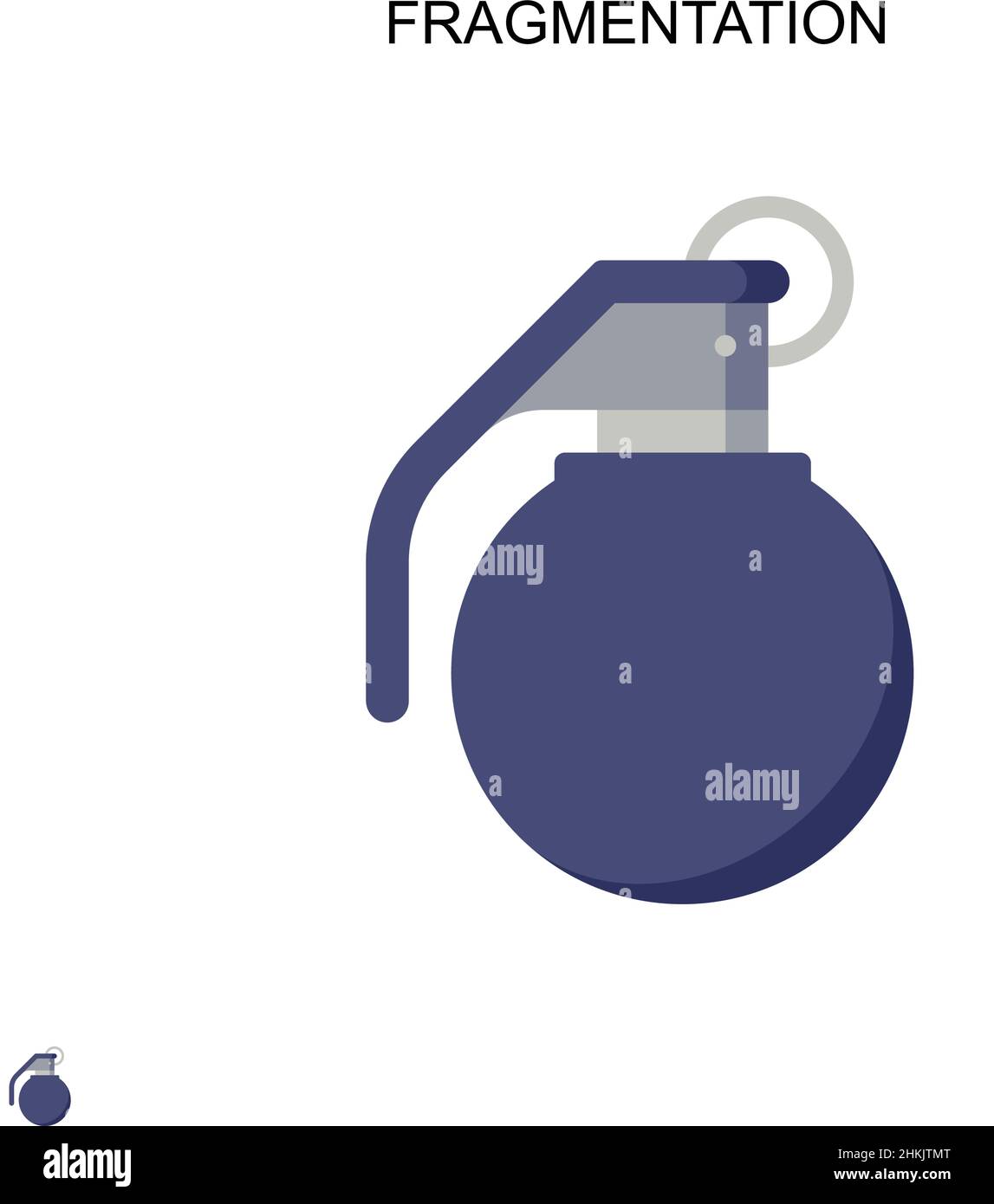 Fragmentation Simple vector icon. Illustration symbol design template ...